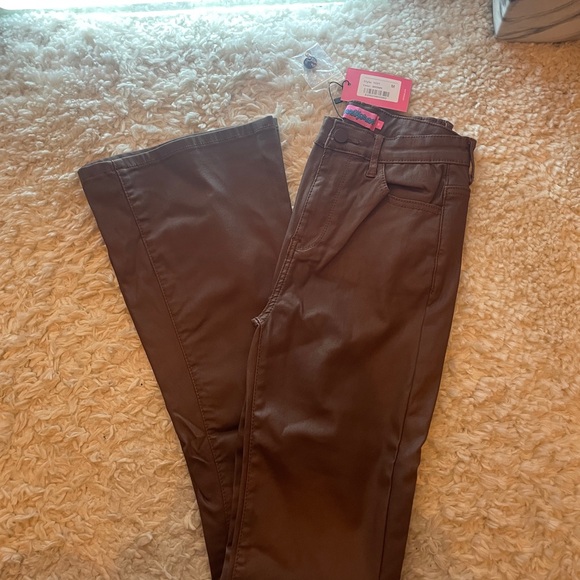 Edikted | Pants & Jumpsuits | Edikted Brown Leather Flares | Poshmark